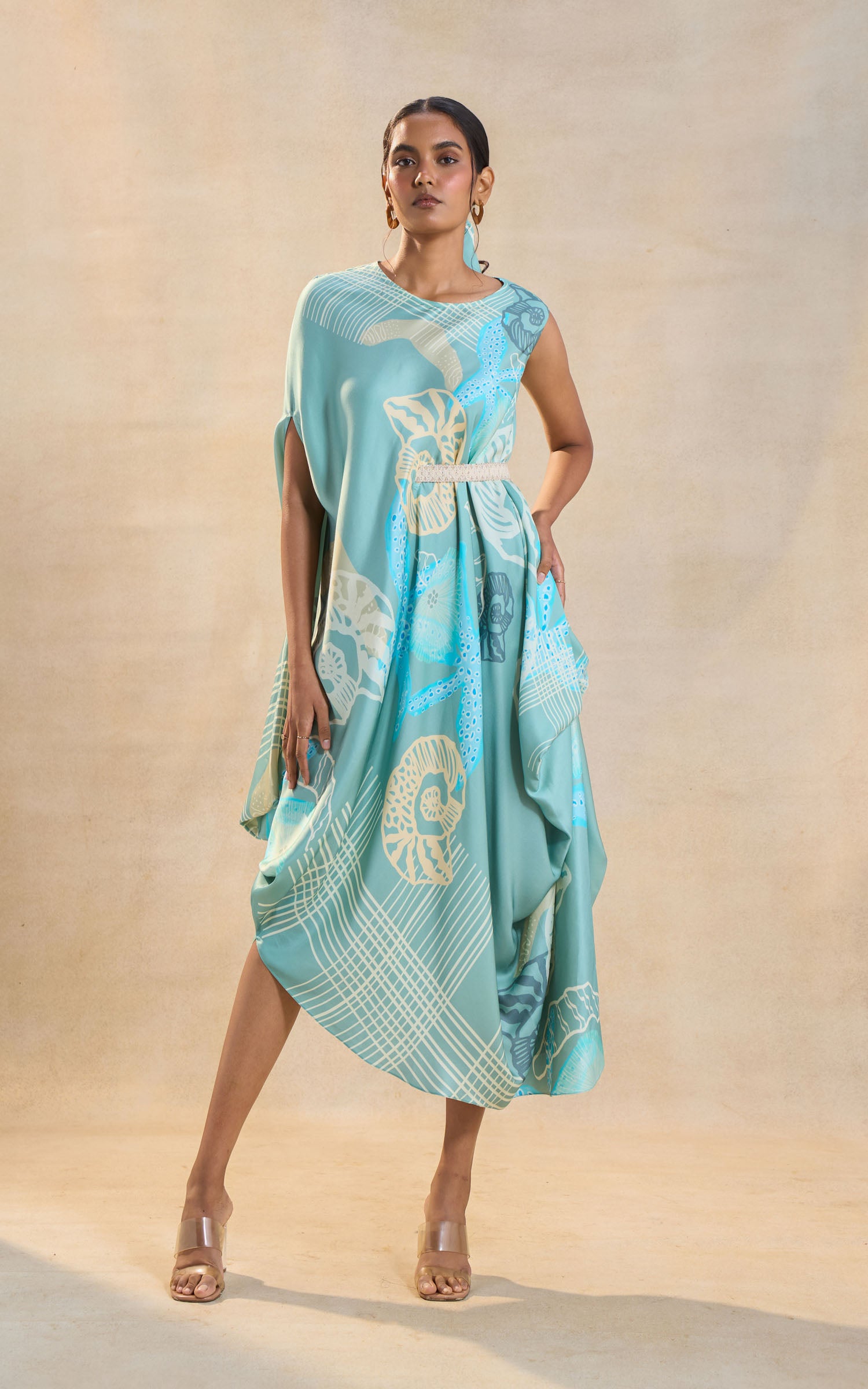 Ocean Drape Dress – Vedika M